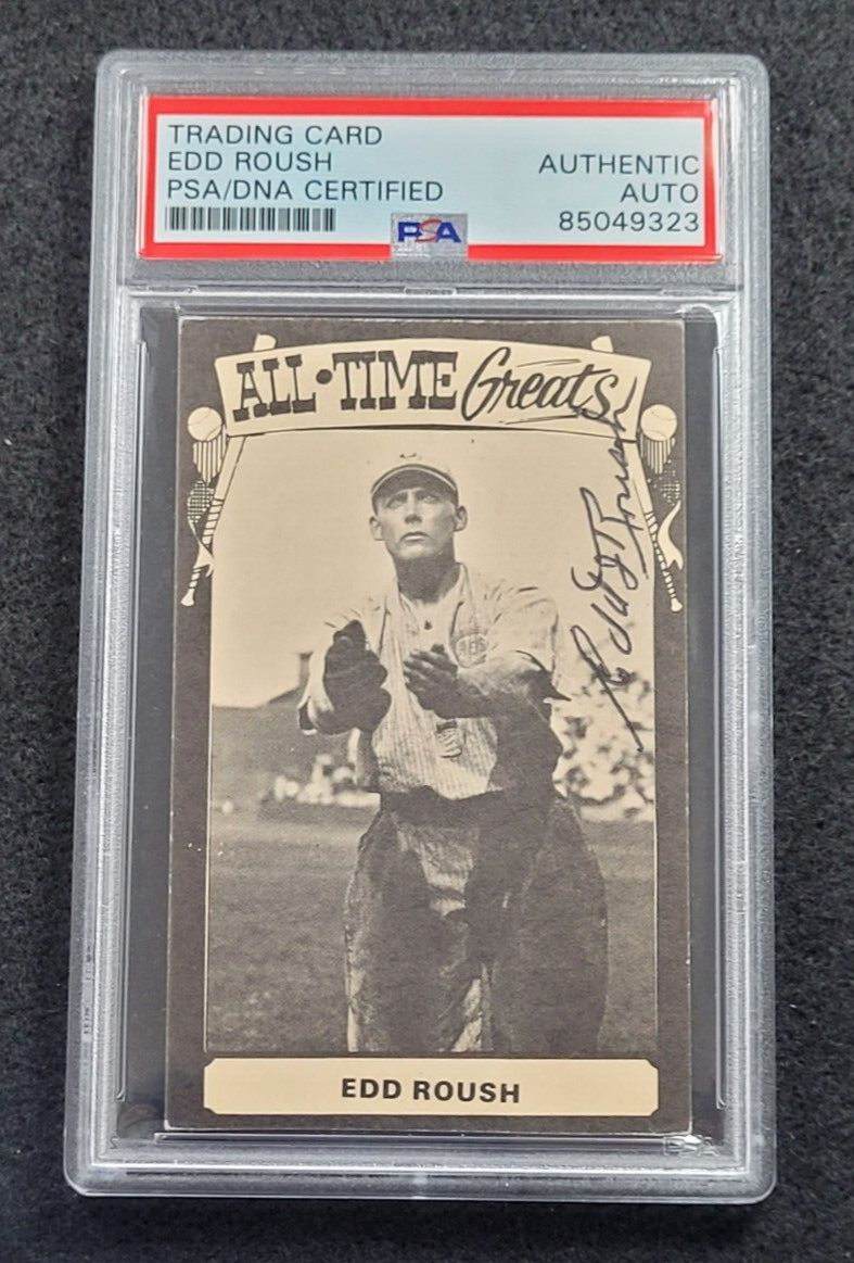 EDD ROUSH Signed Baseball Card-HALL OF FAME-CINCINNATI REDS-PSA | eBay
