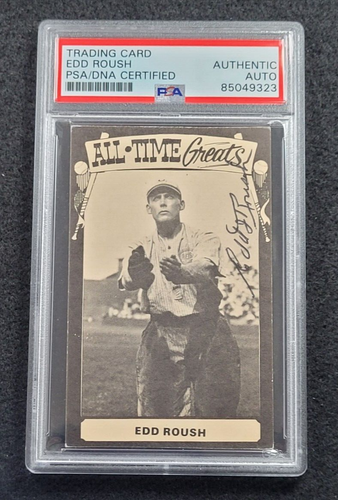 EDD ROUSH Signed Baseball Card-HALL OF FAME-CINCINNATI REDS-PSA | eBay