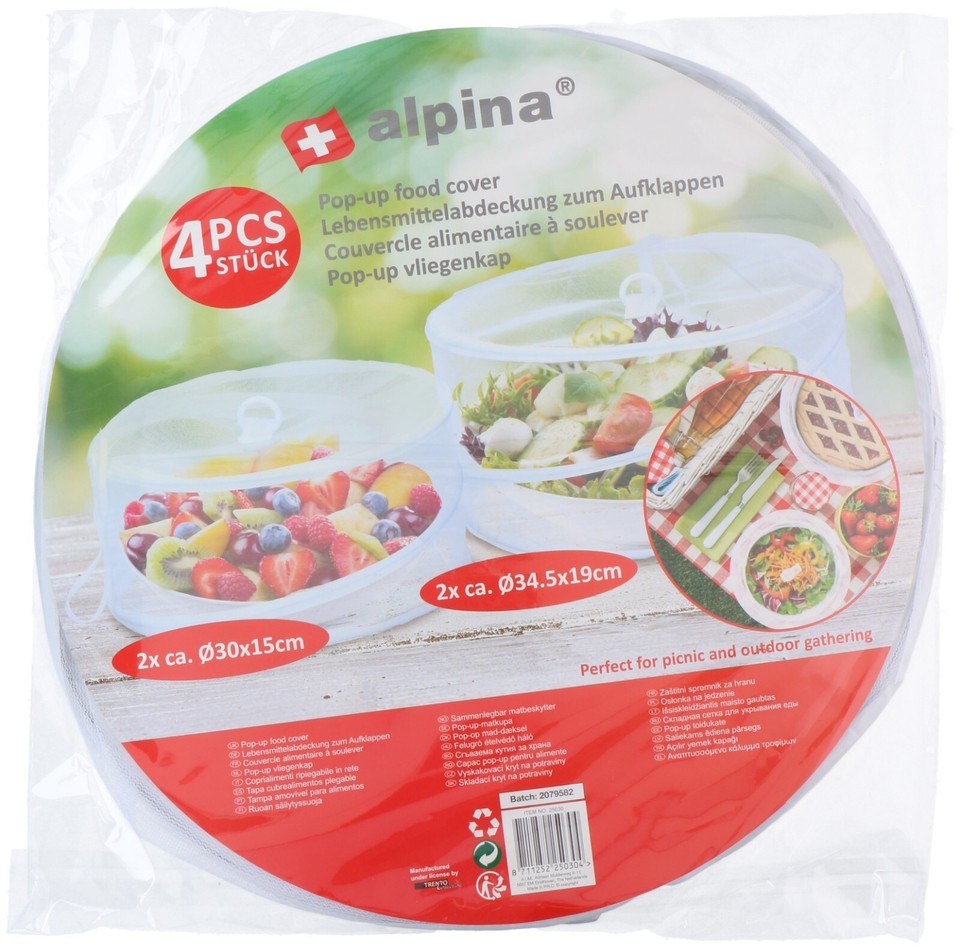 4 x Pop Up Food Covers Collapsible Reusable Round Mesh Cake Cover ...