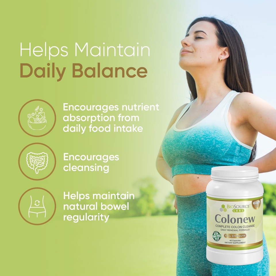 BioSource Labs Colonew Complete Colon Cleanse Natural Detox Supplement ...