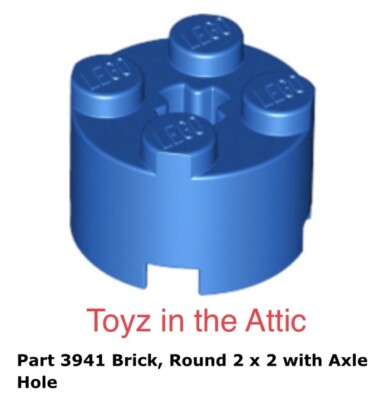 Lego 1x 3941 Blue Brick, Round 2 x 2 with Axle Hole 483 920 | eBay