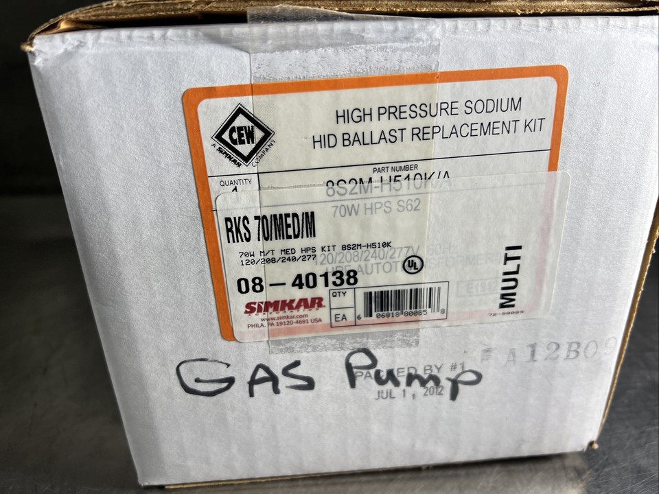 Simkar Ballast Kit 70W Multi-Tap 120 208 240 277 Volt 8S2M-H510K/A HPS ...