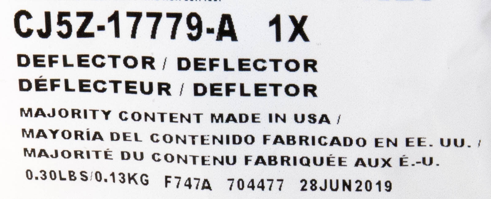 OEM NEW 2013-2019 Ford Escape MKC Rear Bumper Bracket Air Deflector ...