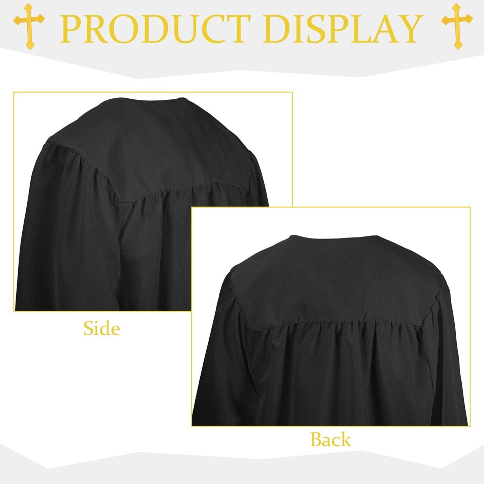 2 Pcs Clergy Robes Priest Costume Set Women Pulpit Choir Robe Baptism ...