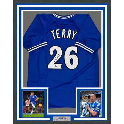 Framed Facsimile Autographed John Terry 35x39 Chelsea FC Blue Reprint ...