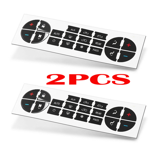 2PC AC Dash Button Repair Kit Decal Stickers Replacement For Chevrolet ...