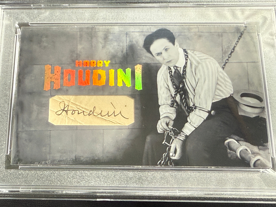 Harry Houdini signed Cut 3x5 Custom Card PSA DNA Slab Rare Magic Auto ...