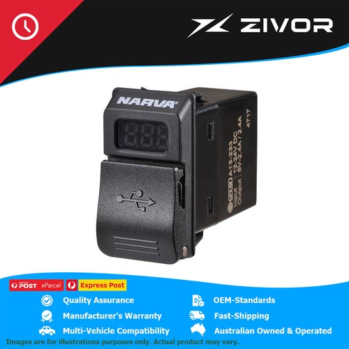 New Genuine NARVA Dual Usb Charger 12/24V With LED Volt/Amp Meter ...