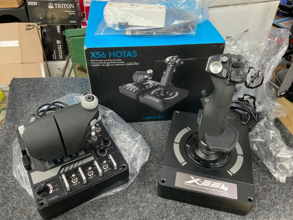Logitech X56 HOTAS Throttle and JoyStick - Black | eBay