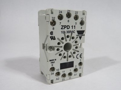Carlo Gavazzi ZPD11 Relay Socket 300V 10A 11-Pin SHELF WEAR NOP | eBay