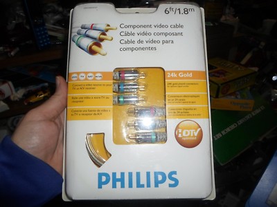 Philips Component Video Cables 6ft. 24K Gold Connectors SWV3302W/27 | eBay