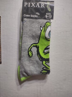 MIKE WAZOWSKI Monsters Inc. - Men's crew socks - size 9-13 - NWT - FREE ...