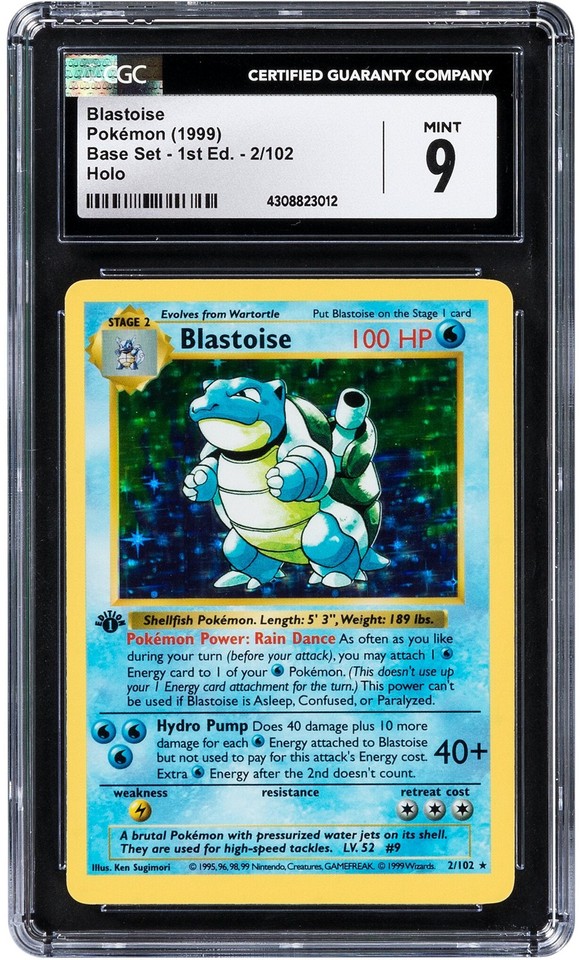 1999 Pokemon Blastoise 2 1st Edition Base Set CGC 9 | eBay