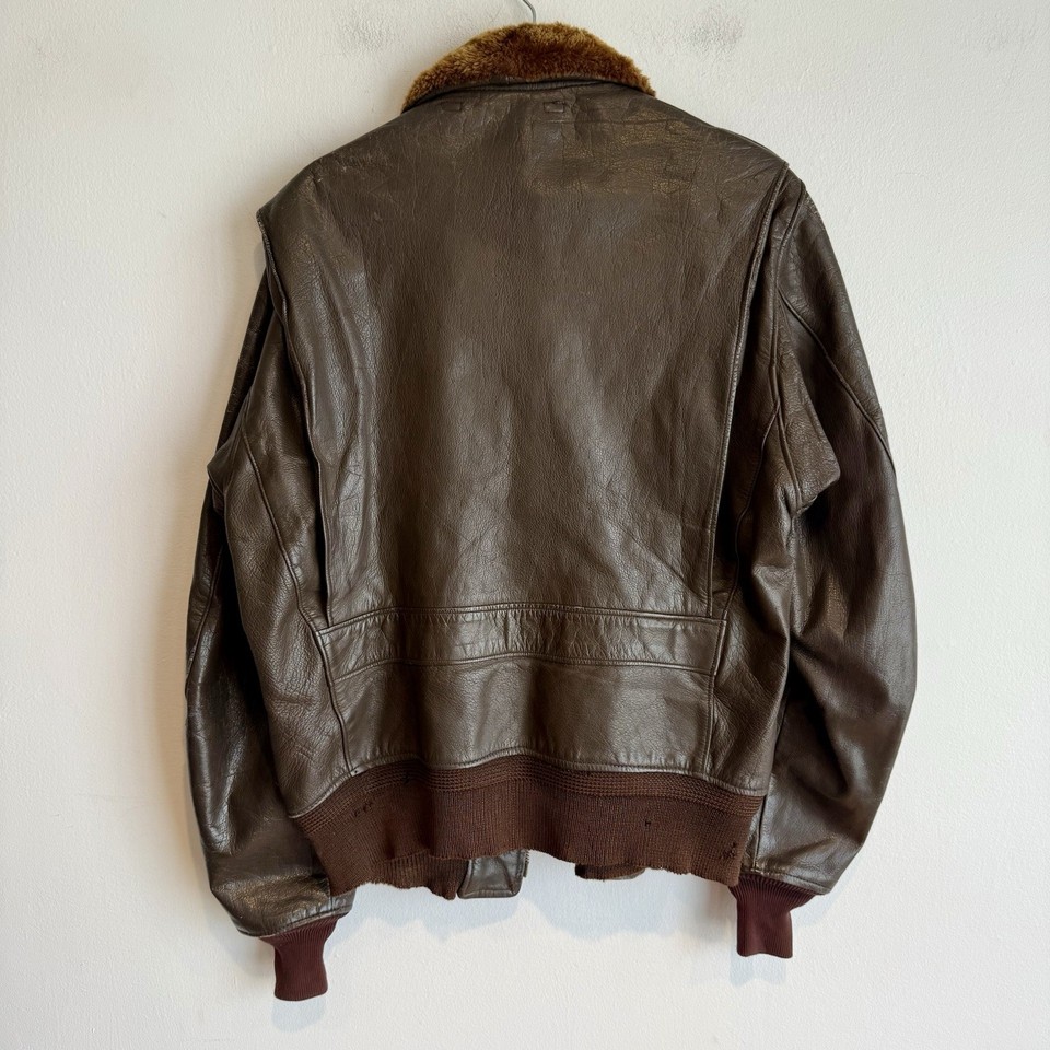 Original WWII US Navy M-422a Leather Flight Jacket X-Large Size 44 | eBay