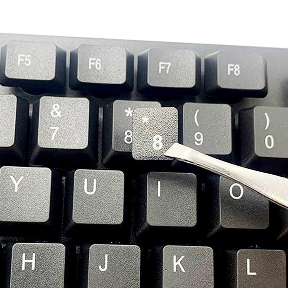 .English Letters Keyboard Stickers Frosted PVC Tablet New US Keyboard ...