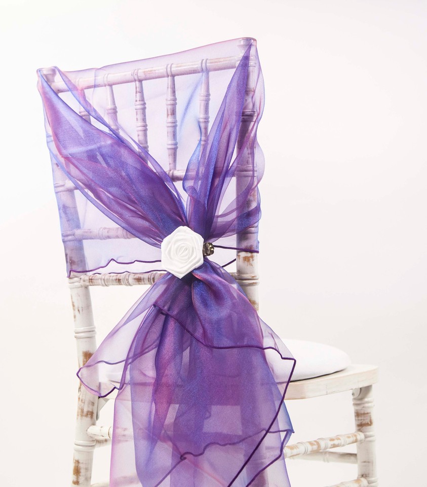 CHAIR COVER HOOD ORGANZA VARIOUS COLOURS WEDDING EVENT VENUE CHAIR ...