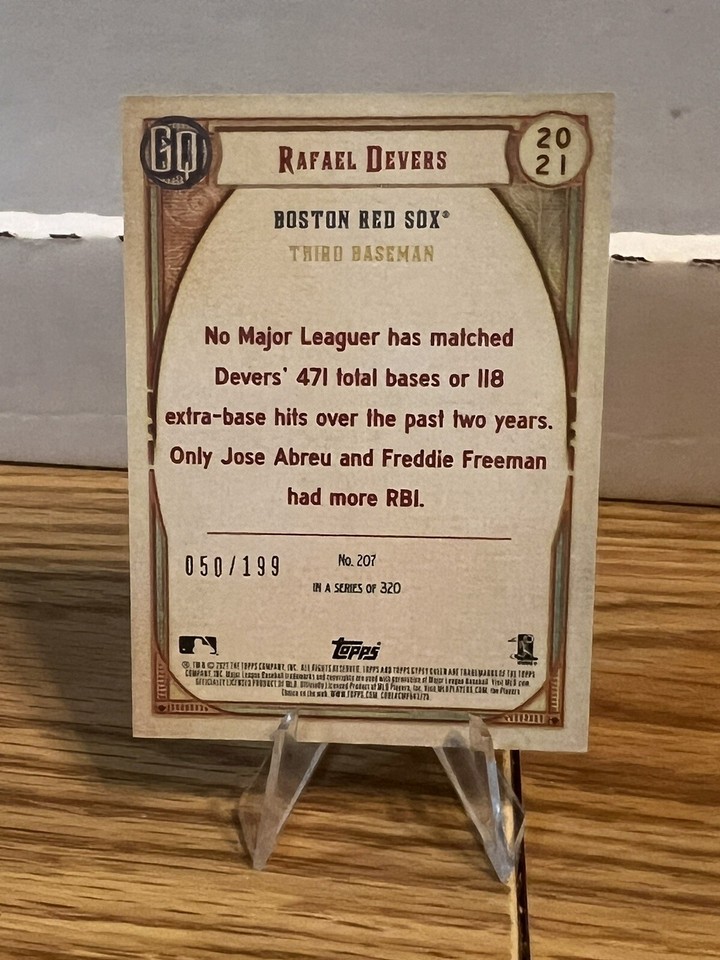 2021 TOPPS GYPSY QUEEN #207 RAFAEL DEVERS TURQUOISE PARALLEL /199 ...