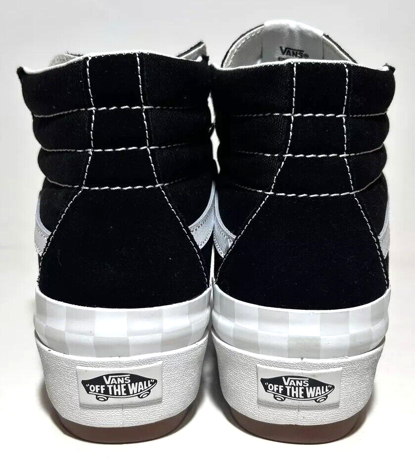 Vans Old Skool SK8 Hi Stacked Womens Size 10 Sneakers Black White Retro ...