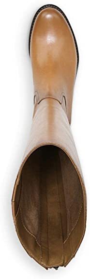 Sam Edelman Mikala Whiskey Block Heel Rounded Toe Zipper Leather Knee ...