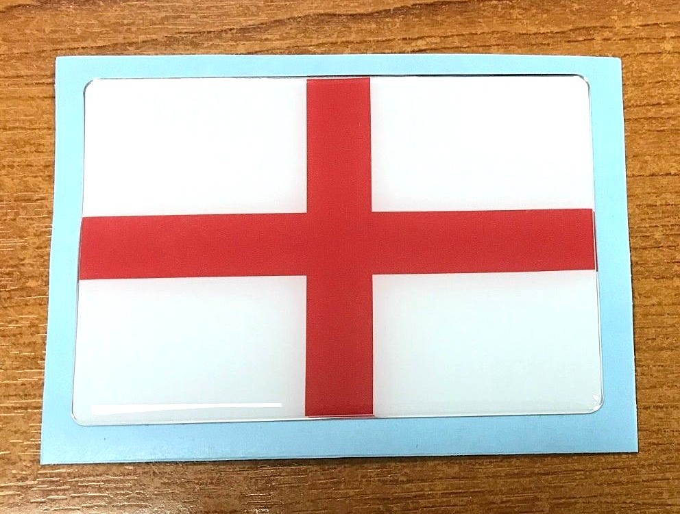 St GEORGE'S CROSS - 95mm ENGLAND FLAG Sticker/Decal - WITH HIGH GLOSS ...