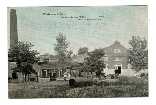 IL - DECATUR ILLINOIS 1909 Postcard WATERWORKS | eBay