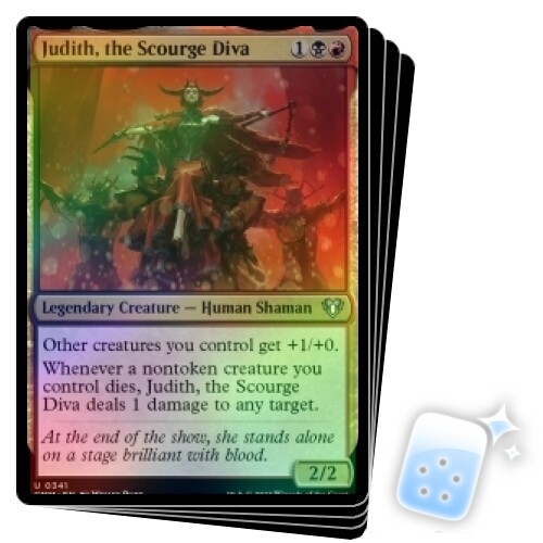FOIL JUDITH, THE SCOURGE DIVA X4 Commander Masters Magic MTG MINT CARD ...