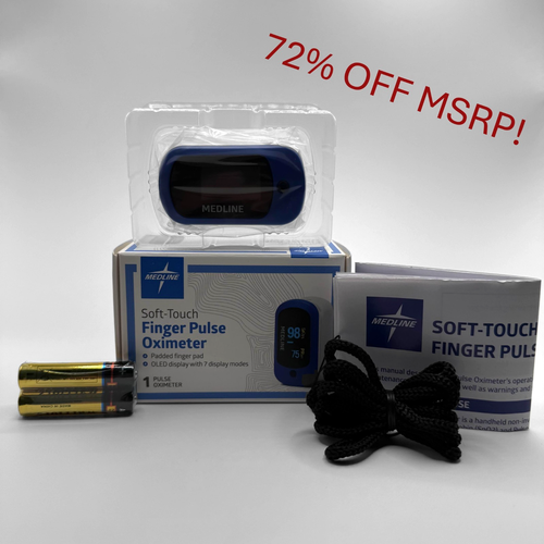 NEW Medline Finger Pulse Oximeter SpO2 HR OLED Soft-Touch Medical Grade ...