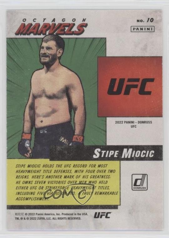 2022 Donruss UFC Octagon Marvels Holo Orange Laser Stipe Miocic #10 | eBay