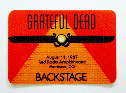 Grateful Dead Backstage Pass Red Rocks Colorado CO 8/11/87 8/11/1987 ...