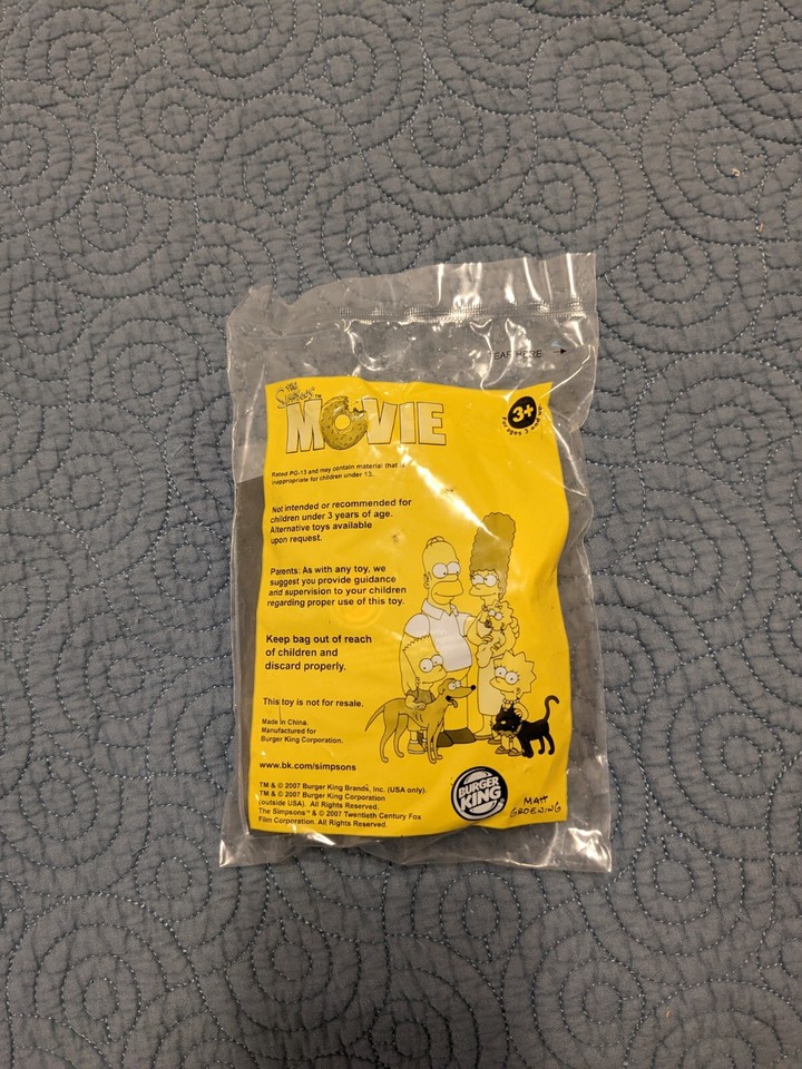2007 RUSS CARGILL FIGURE Burger King The Simpsons Movie Kids Meal Toy ...