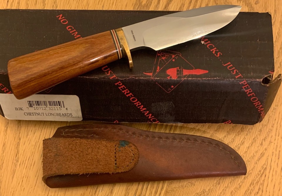 VINTAGE BEAUTIFUL BLACKJACK NWTF CHESTNUT LONGBEARDS KNIFE NEVER USED ...