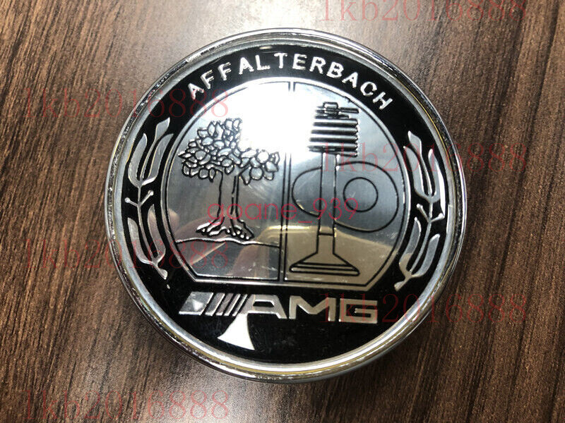 57mm Affalterbach Front AMG Emblem Color Apple Tree Flat Hood Badge For ...