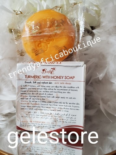 X 1 Soft 7 Turmeric With Honey Soap. Smoot, SOFT, Radiant Skin. 120g X ...