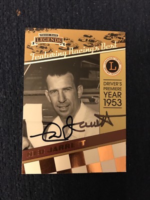 Ned Jarrett signed press pass legends Card Autographed | eBay