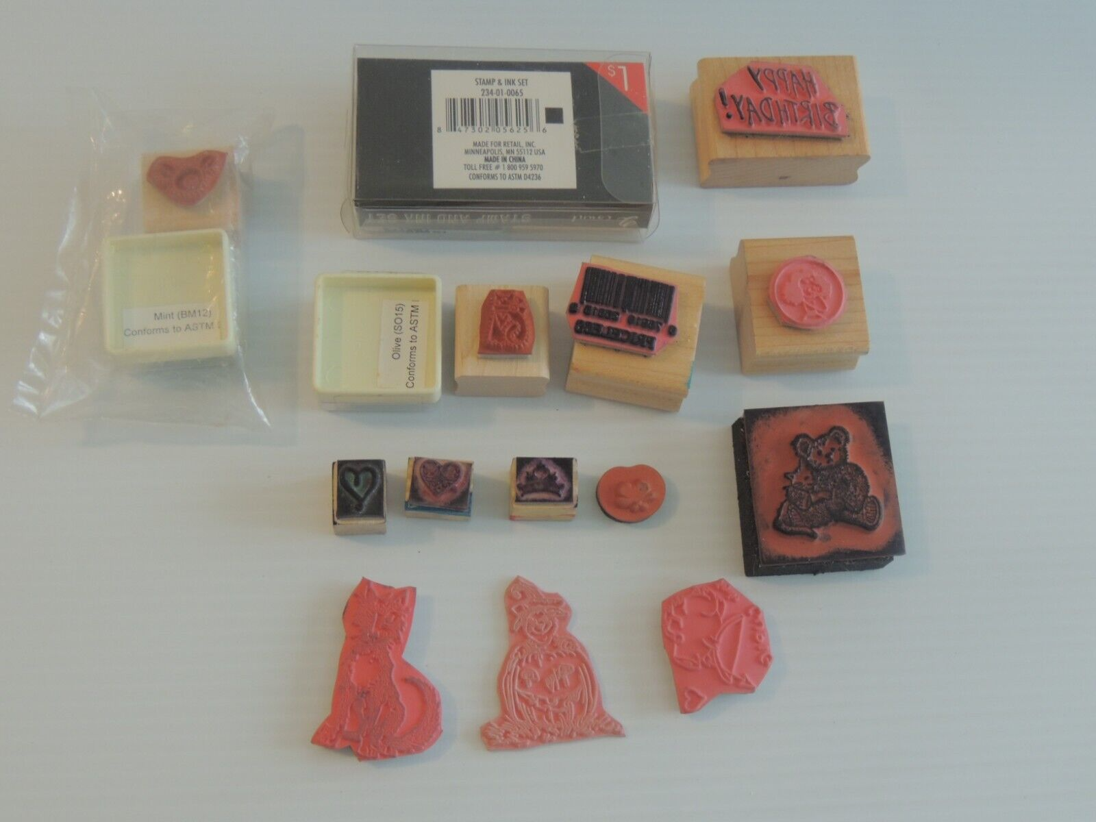 Stamping' Up Wood DIFFERENT happy birthday, mini swamp, stamps and ink ...