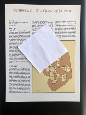 Advanced Dungeons & Dragons Greyhawk Card - Verbeeg Of The Gnarley ...