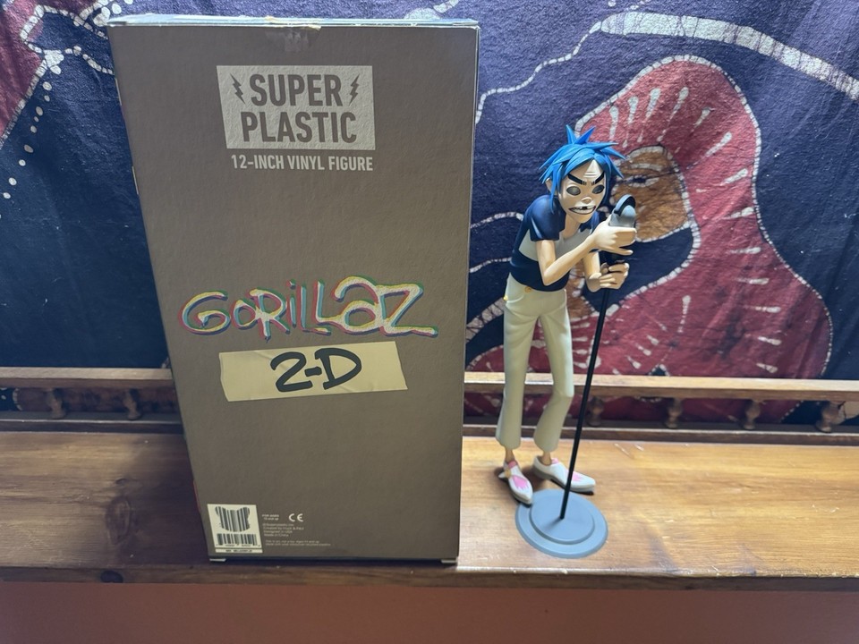 Superplastic Gorillaz 2-D 12” Vinyl Figure w/ Microphone Stand &Box ...