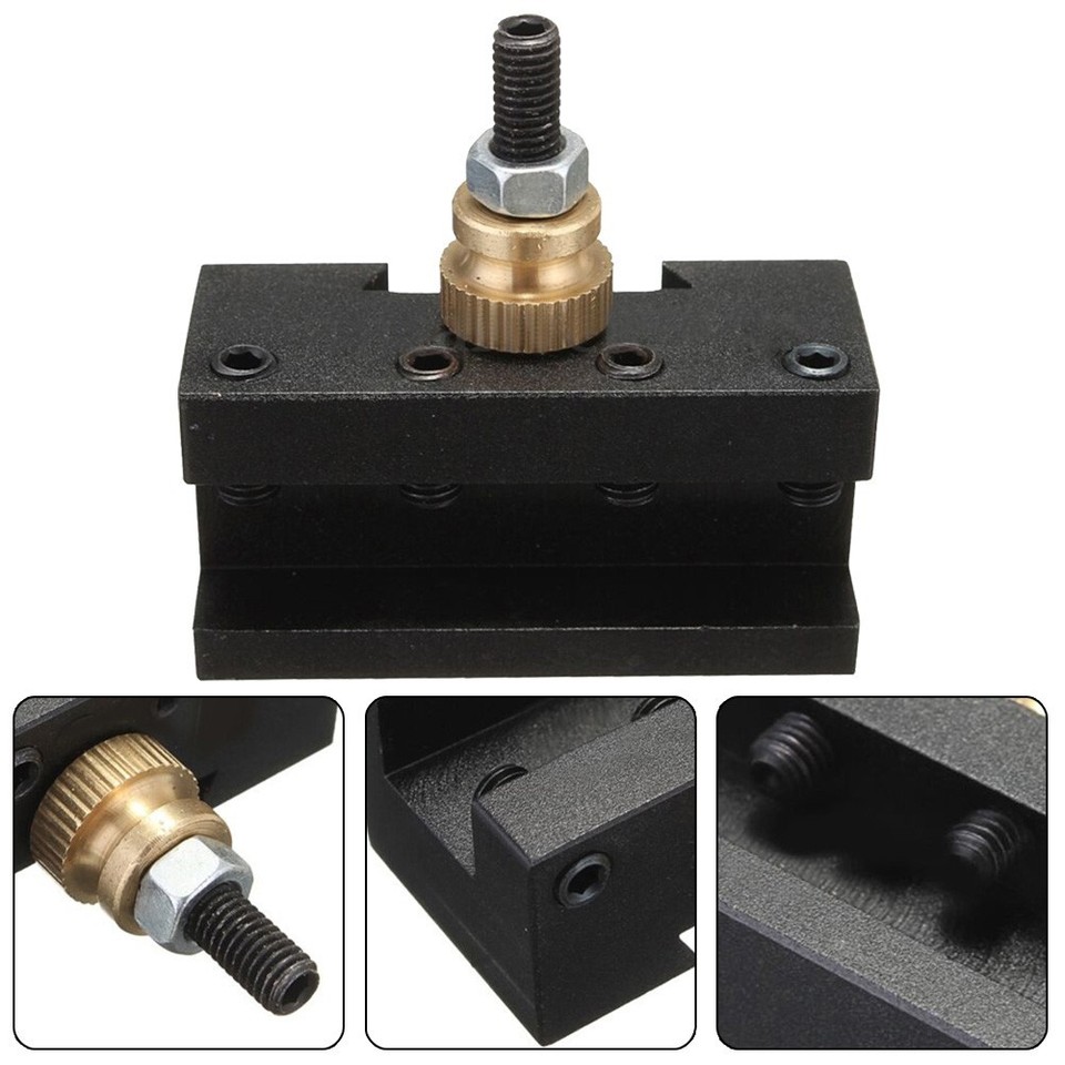 Black Quick Change Manual Tool Turning Tool Holder Mini Lathe ...