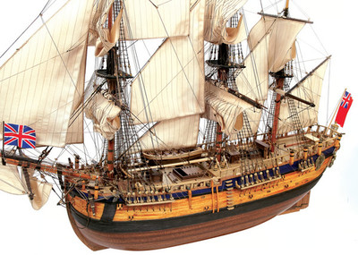 OcCre Endeavour Model Ship Kit 1:54 Scale – Historic HMS Wooden Boat ...