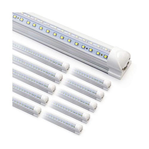 10-Pack 8ft LED Shop Light Fixture - 90W T8 Integrated LED Tube Light ...