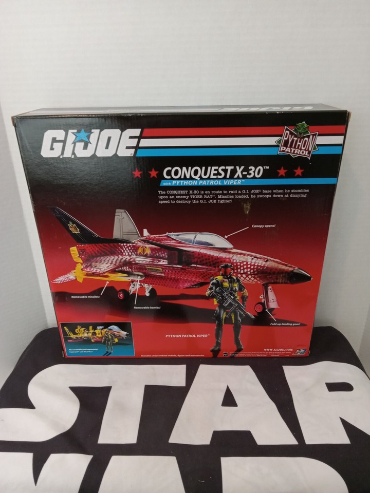Conquest X-30 Jet Python Patrol G.I. JOE COBRA 25th Anniversary MIB NEW ...