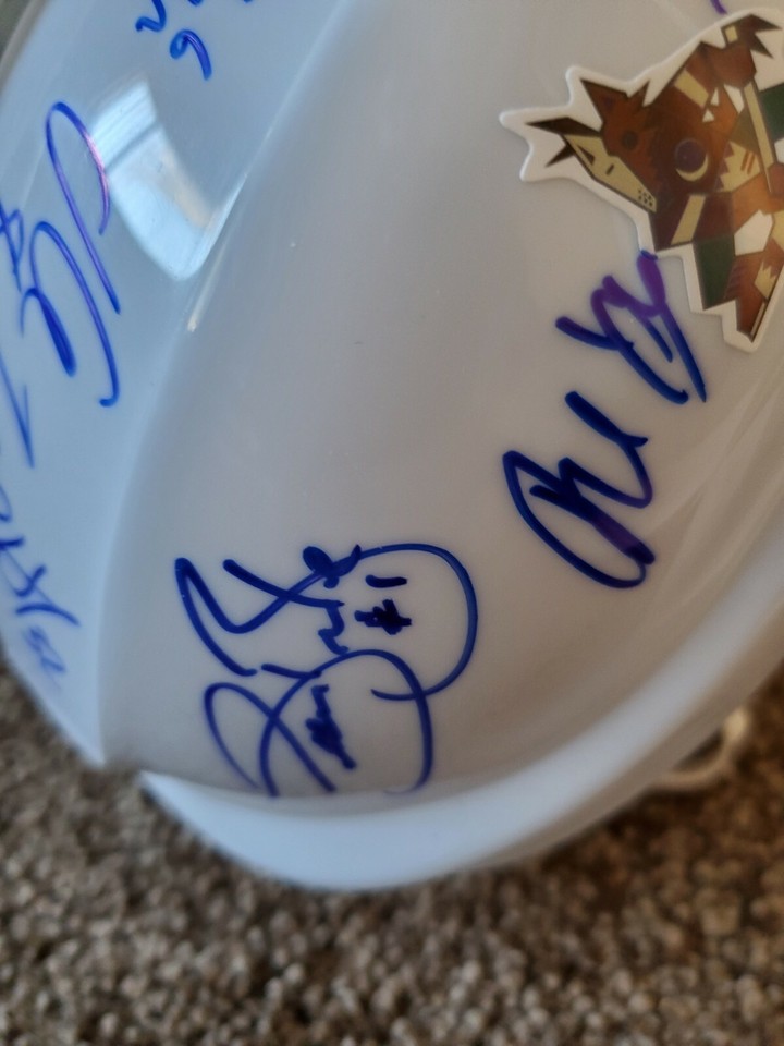 Phoenix Coyotes Team signed NHL mini helmet 16 Signatures 2003 season ...
