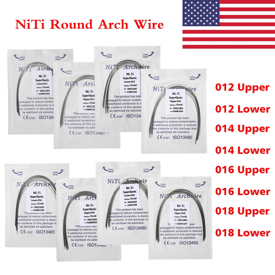 Dental Super Elastic Niti Round Arch Wires Arch Wire for Bracket Braces ...