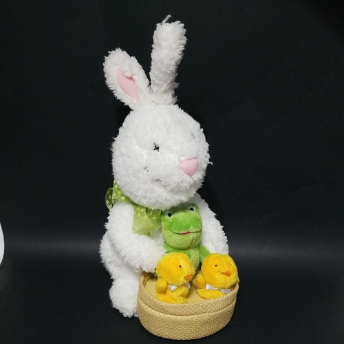 Hallmark EASTER BUNNY RABBIT FROG CHICKS Quartet Animated Sings Do The ...