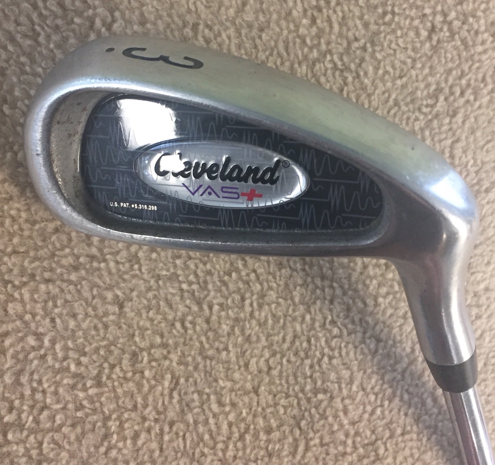 Cleveland VAS+ Men's Right Handed VAS Firm Steel Shaft 3 Iron Golf Club ...