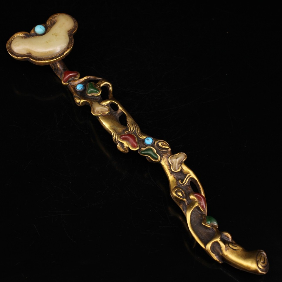 Collecting Qing Dynasty pure copper inlaid with Lingzhi Ruyi | eBay