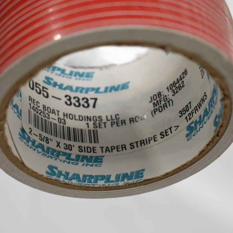 Sharpline Side Taper Boat Decal 2 5/8 Inch x 30 FT Red 140253-03 | eBay