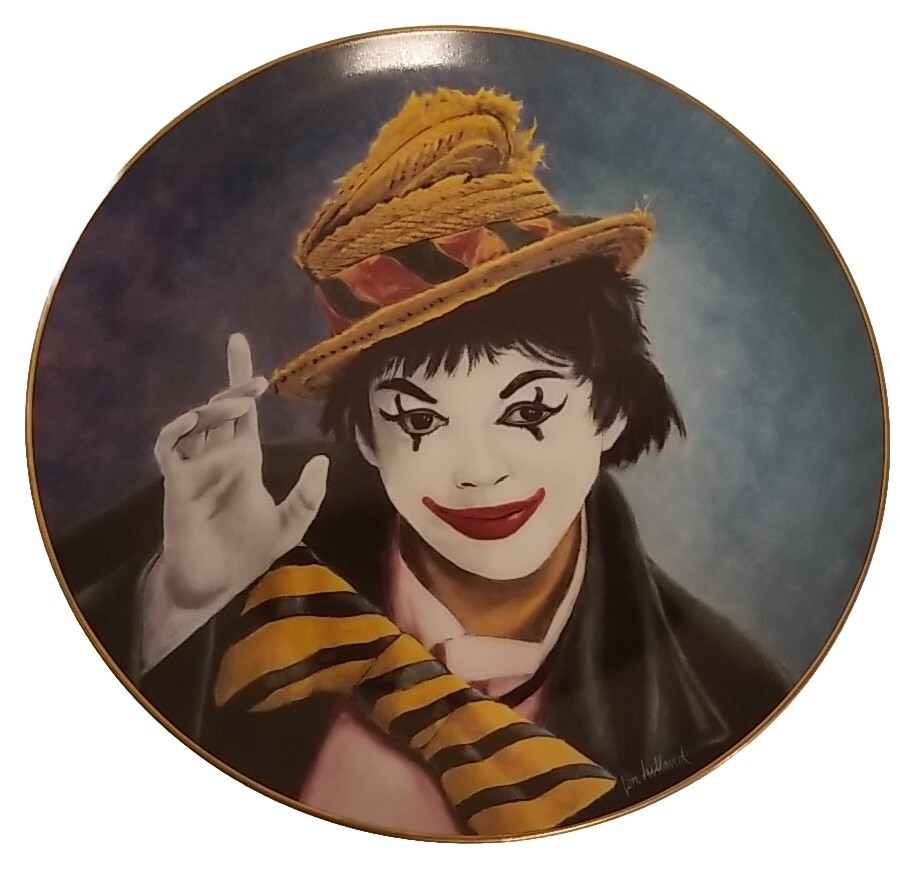 JUDY GARLAND CLOWN PLATE HAND SIGNED By JON HELLAND On The Back 663/ ...