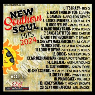 DJ PROMO • SOUTHERN SOUL HITS 2024 VOL. 1 CD DJ MIXTAPE | eBay