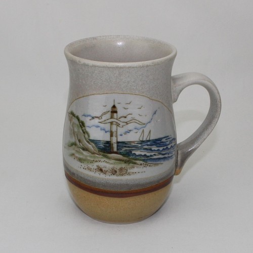 Seascape Seashore Pottery Coffee Mug Lighthouse | eBay